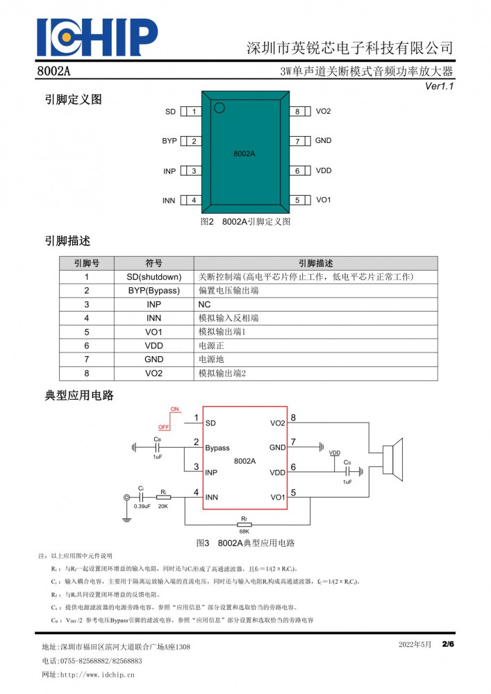 OP8002A datasheet page 2
