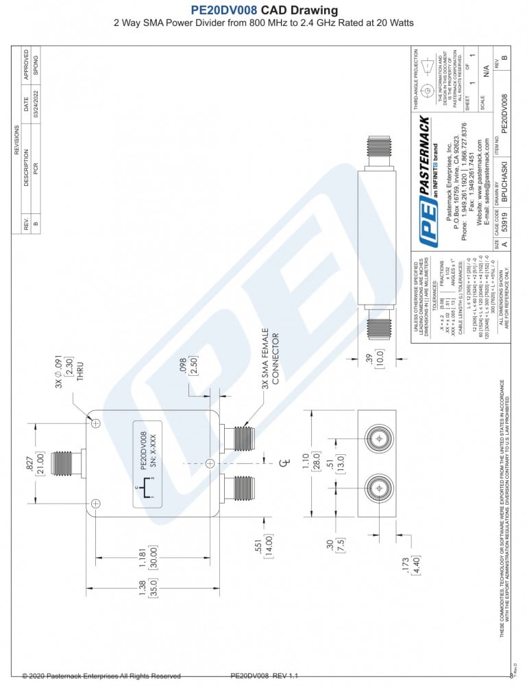 PE20DV008 technical document page 3