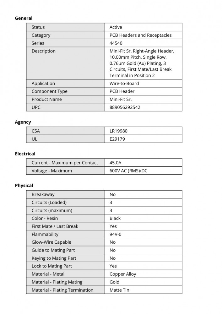 MOLEX 445401001 product document image 2