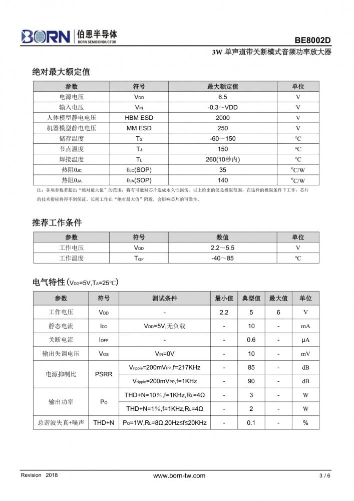 BE8002D datasheet page 3