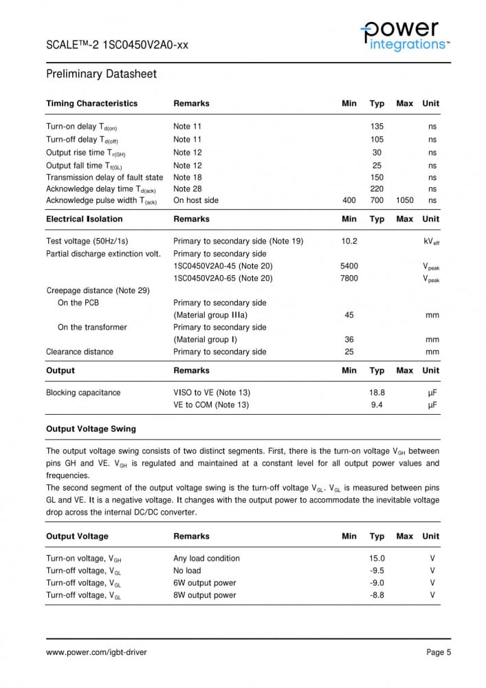 1SC0450V2A0-65 datasheet page 5