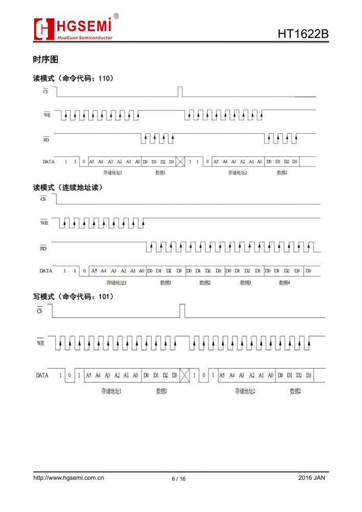 HT1622B technical document page 6