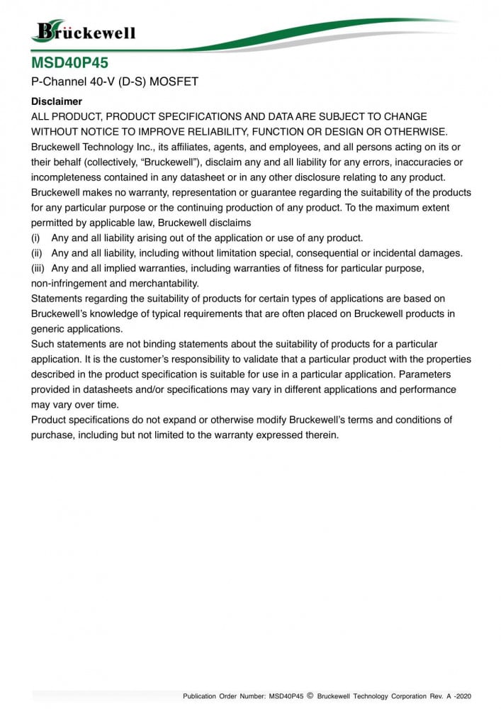 MSD40P45 datasheet page 6