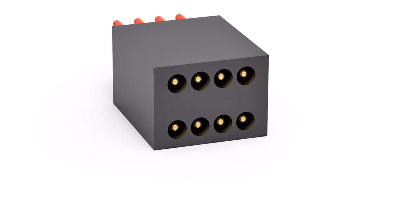 AirBorn AirStrip Board Mount Plug, Vertical, Dual Row, 0.050