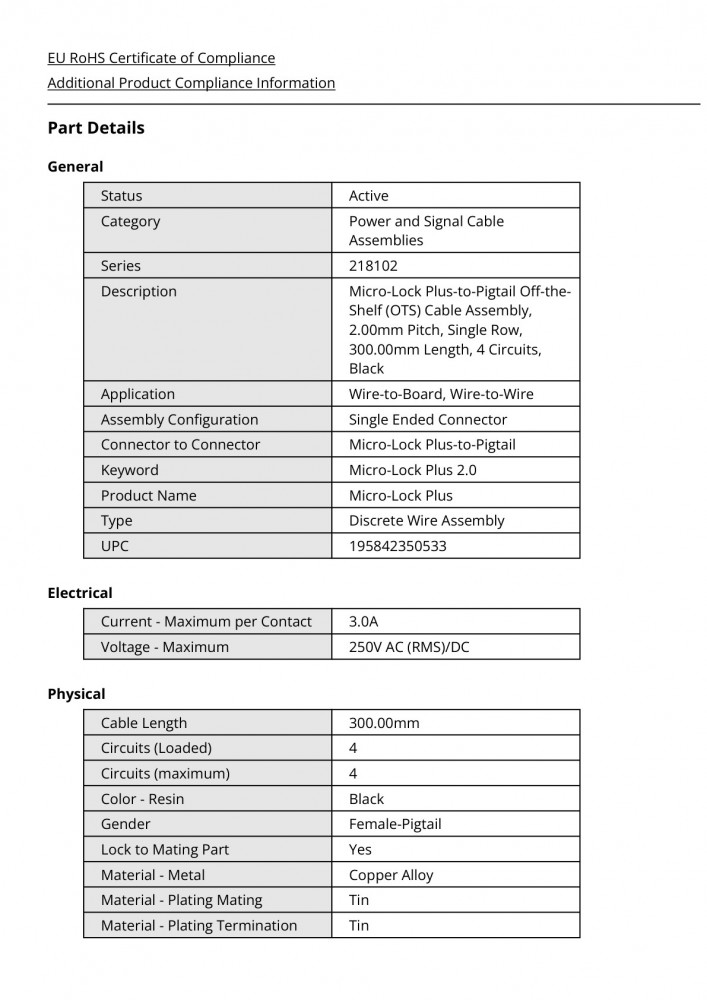 MOLEX 2181021043 drawing page 2