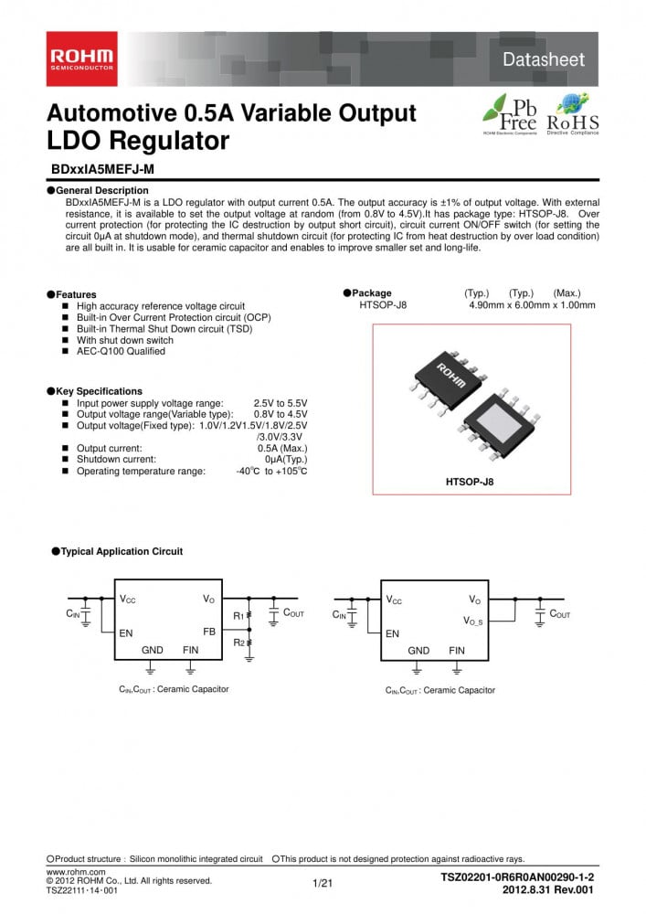 BD33IA5MEFJ-ME2 datasheet page 1