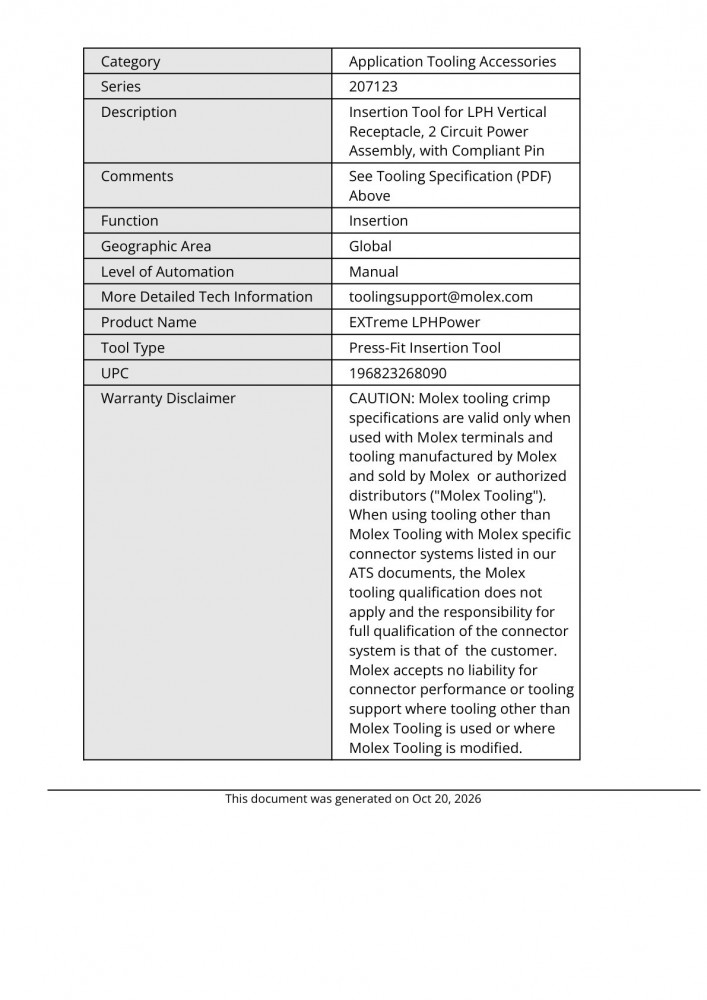 Technical document image 2 for MOLEX part 2034620008