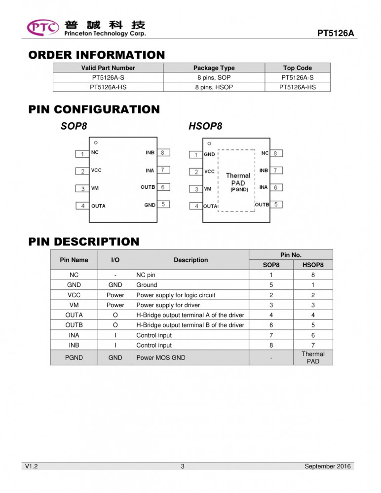 PT5126A-S-TP datasheet page 3