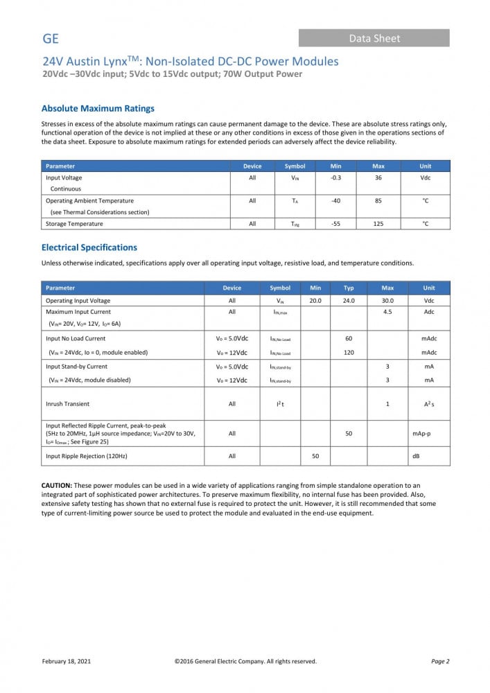 ABB AXB050X43-SRZ datasheet page 2