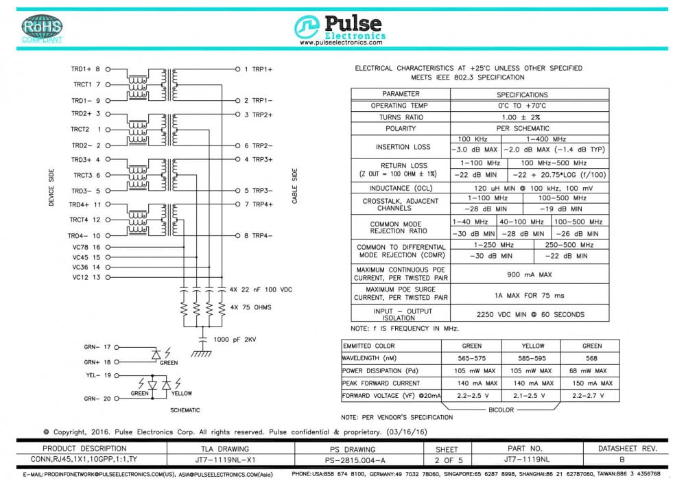 JT7-1119NL datasheet page 2