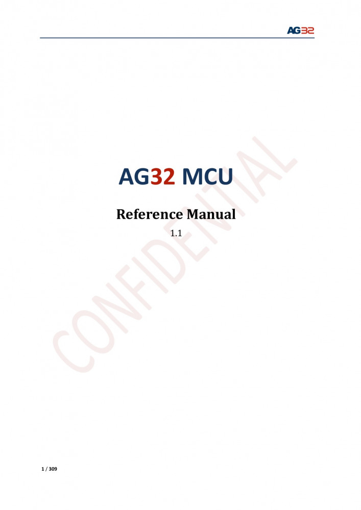 AG32 reference manual page 1