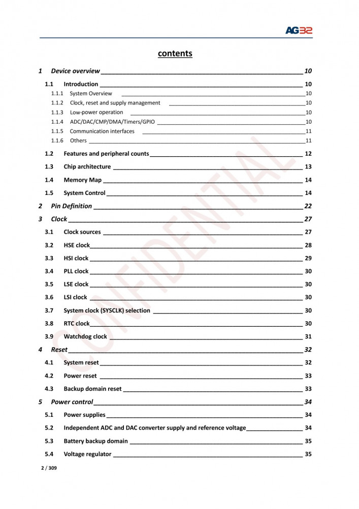 AG32 reference manual page 2
