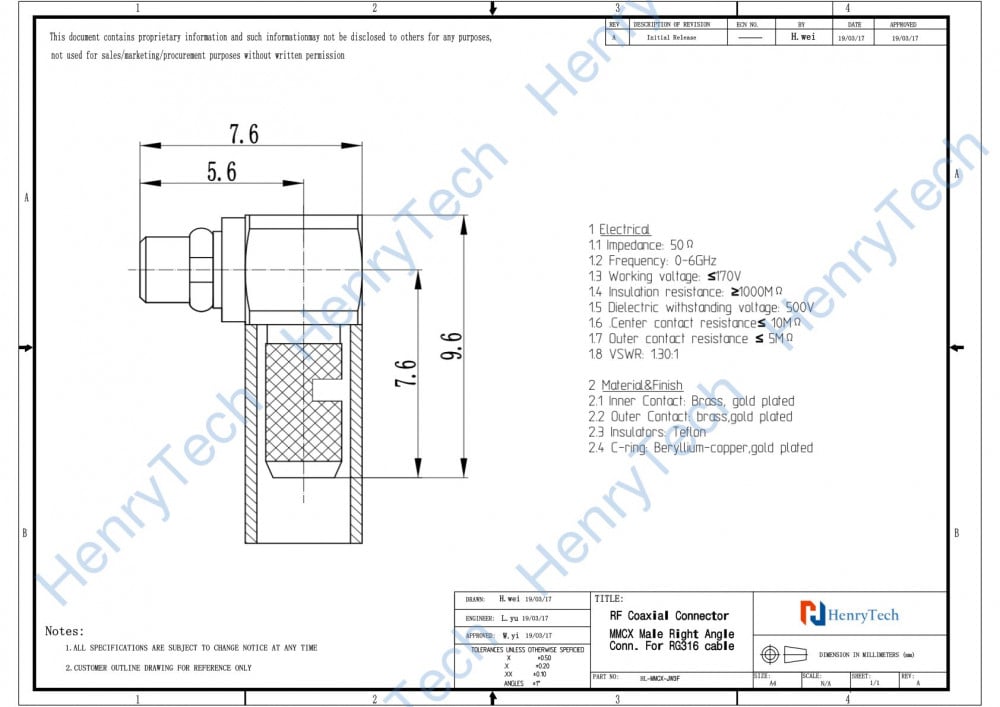 HL-MMCX-JW3F technical document page
