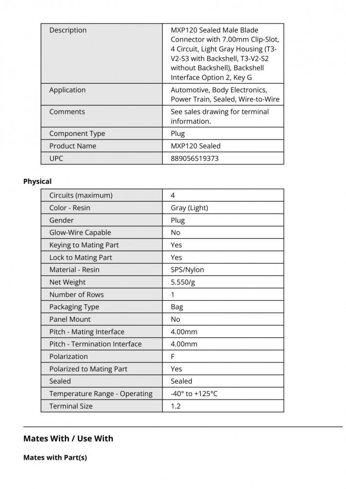 Product technical document image, page 2