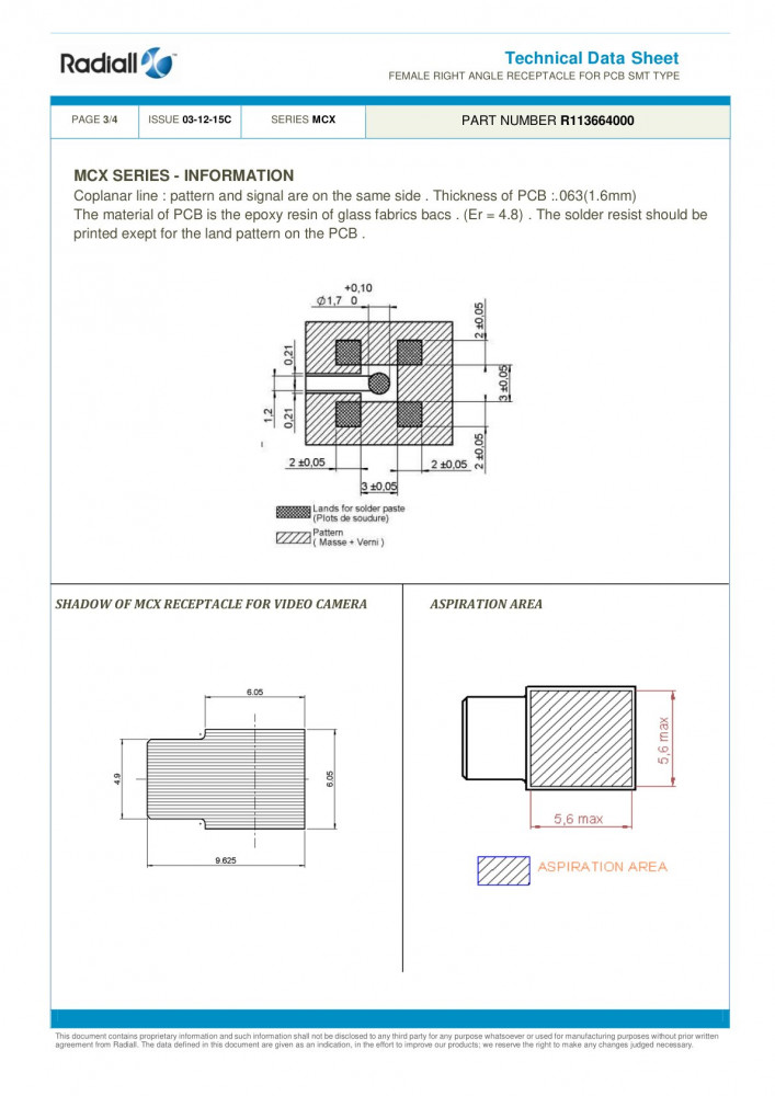 Radiall R113664000 MCX datasheet page 3