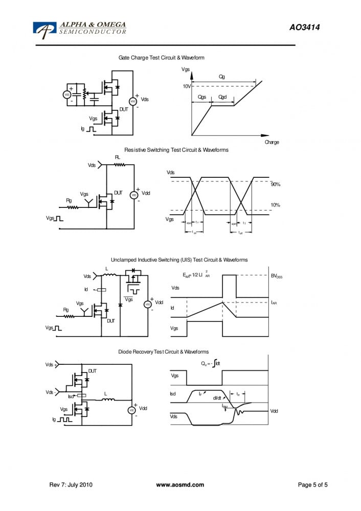 AO3414 datasheet page 5