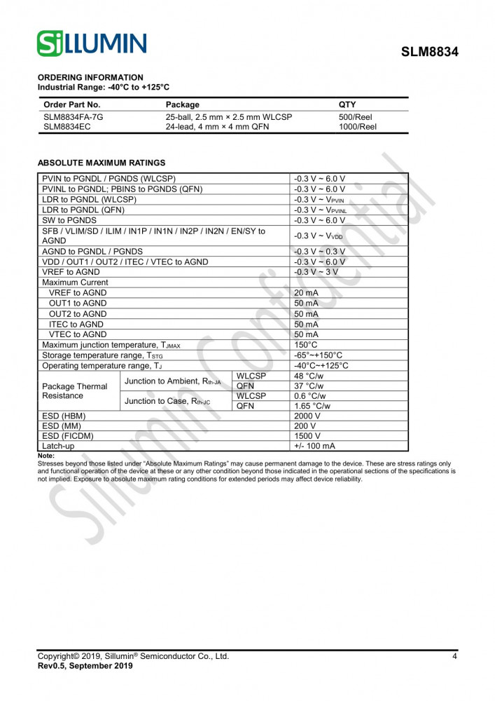 SLM8834EC datasheet page 4