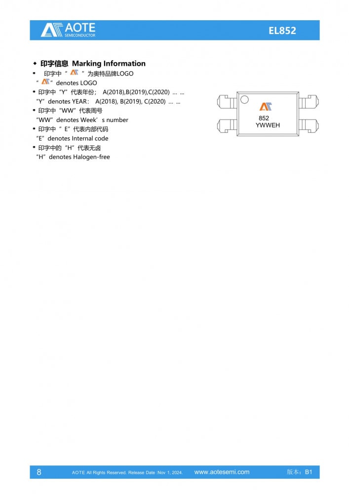 EL852S datasheet page 9