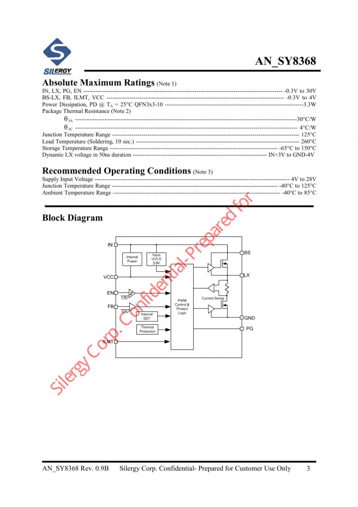 SY8368QNC datasheet page 3