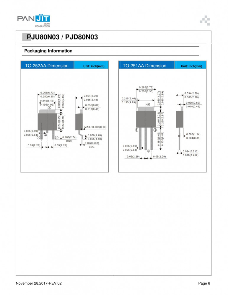 PANJIT PJD80N03 datasheet page 6