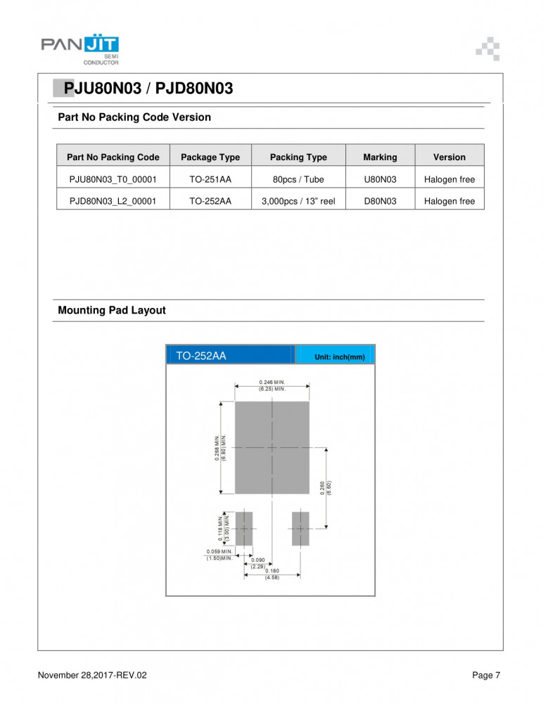 PANJIT PJD80N03 datasheet page 7