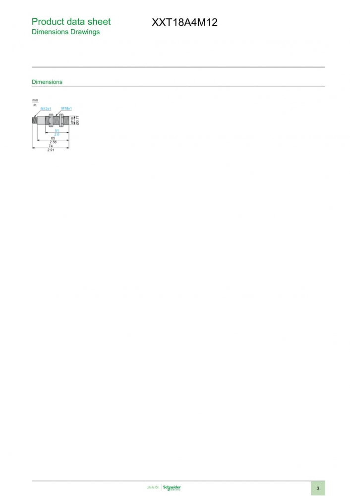 XXT18A4M12 technical document page 3