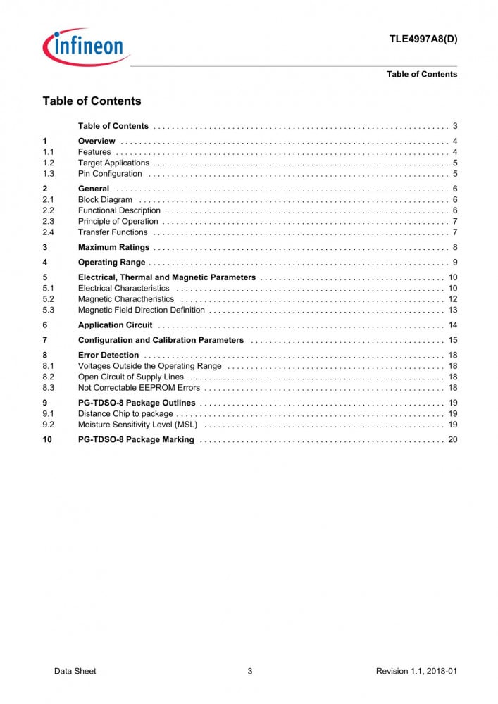 TLE4997A8D datasheet page 3
