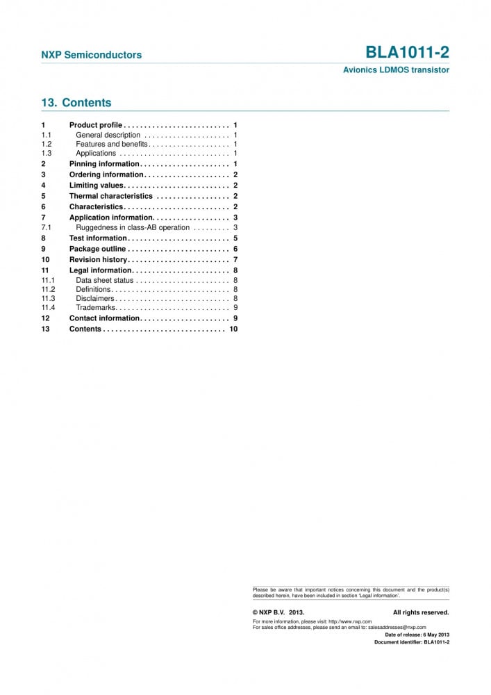 BLA1011-2 datasheet page 10