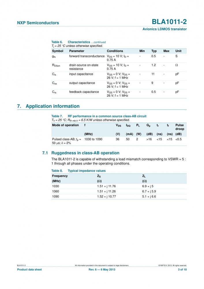 BLA1011-2 datasheet page 3