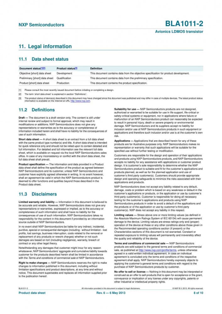 BLA1011-2 datasheet page 8