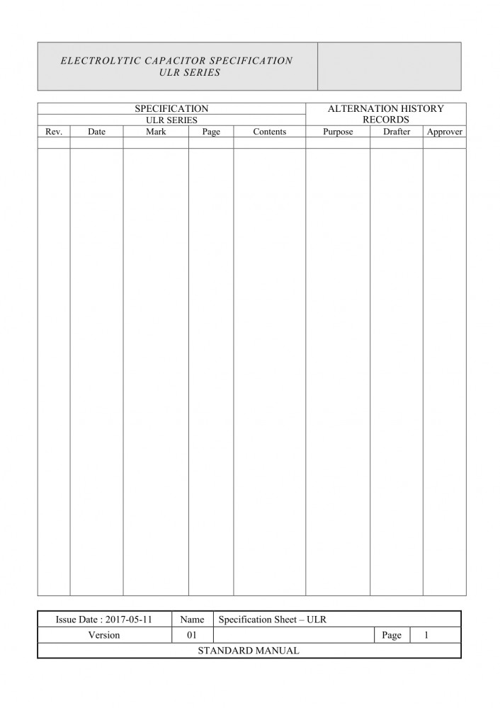 ULR series specification page 2