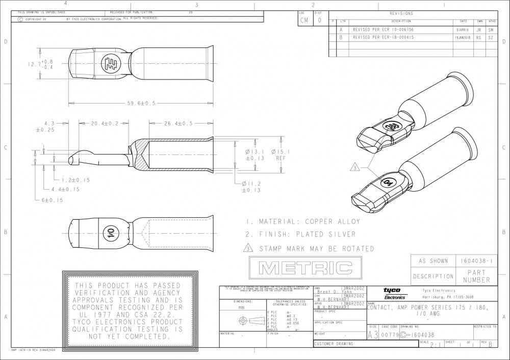 TE Connectivity 1604038-1 engineering drawing