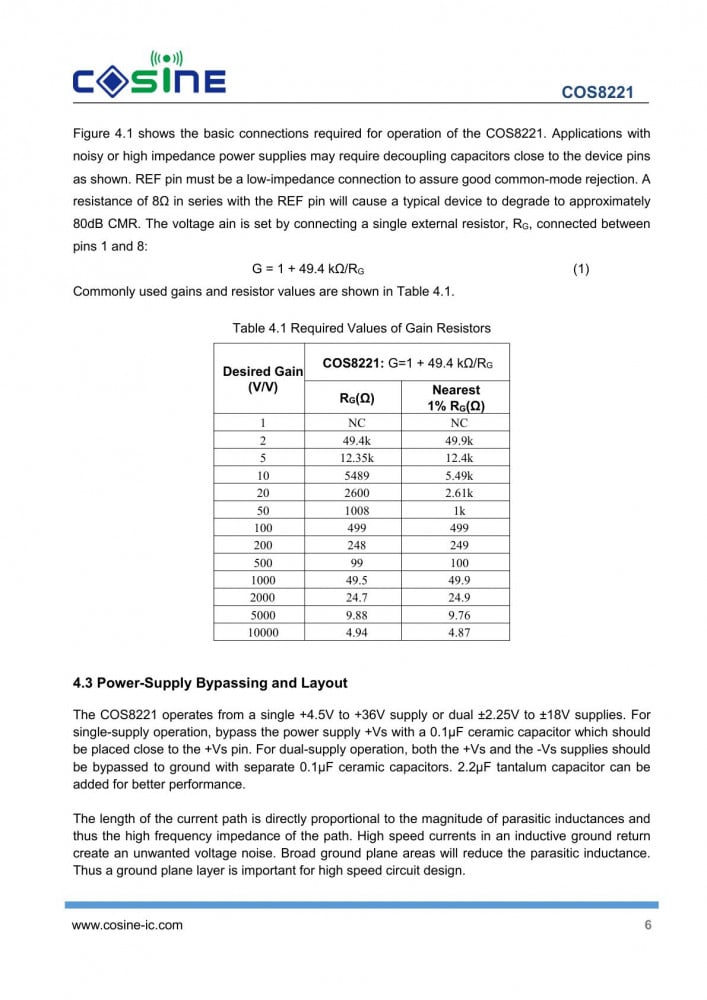 COS8221BRZ datasheet page 6