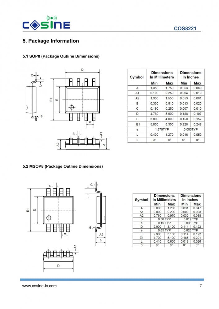 COS8221BRZ datasheet page 7