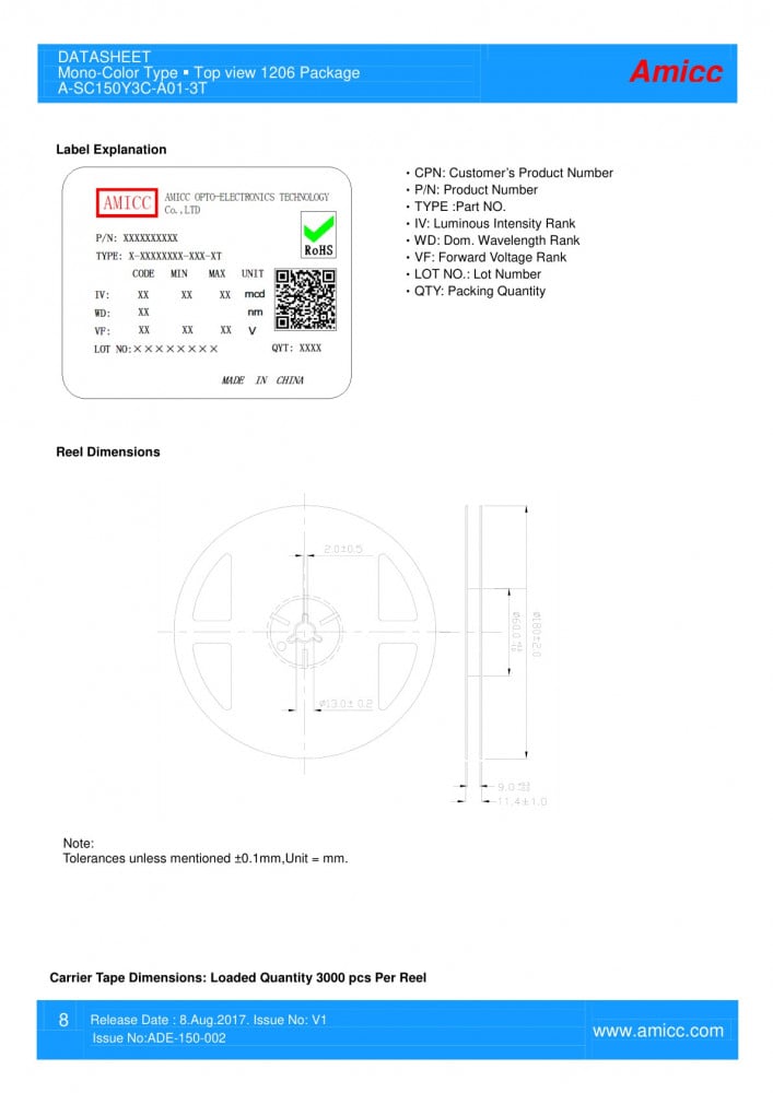 A-SC150Y3C-A01-3T datasheet page 8