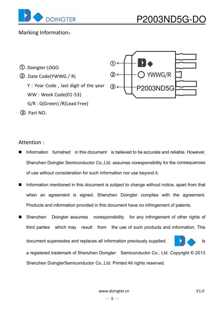 P2003ND5G-DO datasheet page 9
