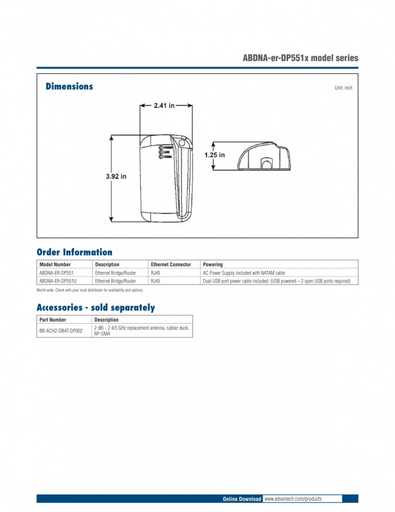 ABDNA-ER-DP551 datasheet page 2