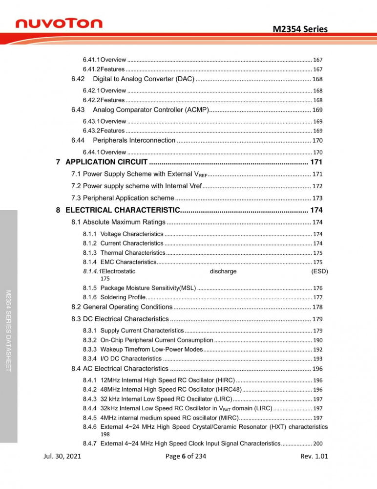 M2354 datasheet page 6