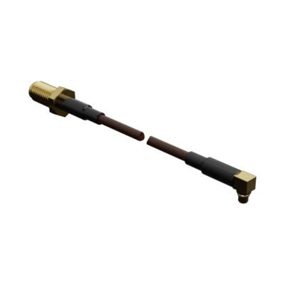 SMA Straight Bulkhead Jack to MMCX Right-Angle Plug on RG-316 Cable, 127.00mm Length, 50 Ohms for sale