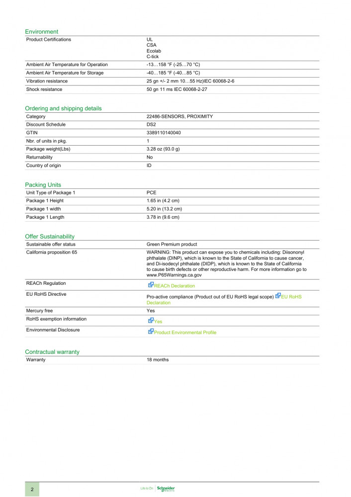 XS7E1A1NAL2 technical document page 2