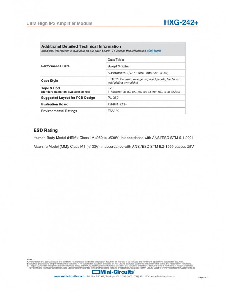 HXG-242+ datasheet page 5