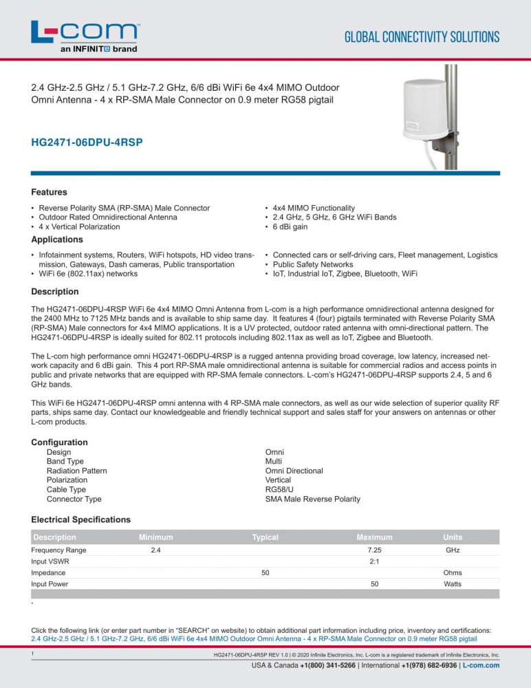 HG2471-06DPU-4RSP technical document page 1
