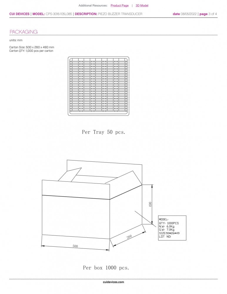 CPS-3016-105L085 datasheet page 3