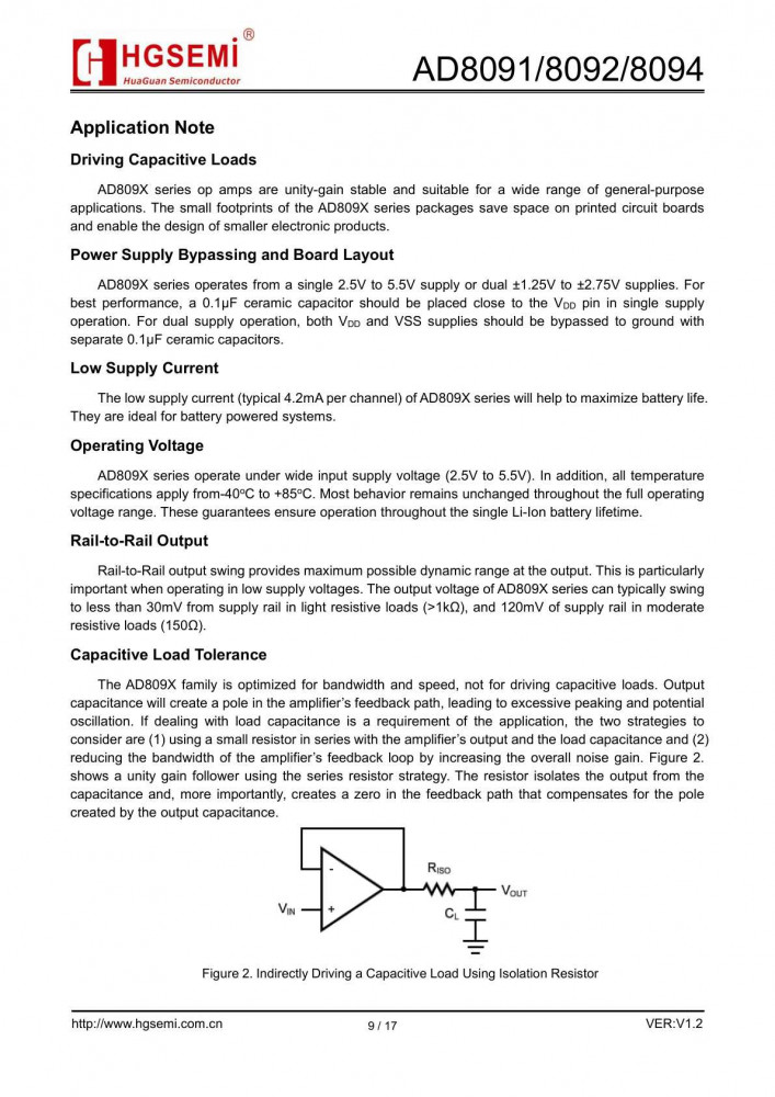 AD8092 technical document page 9