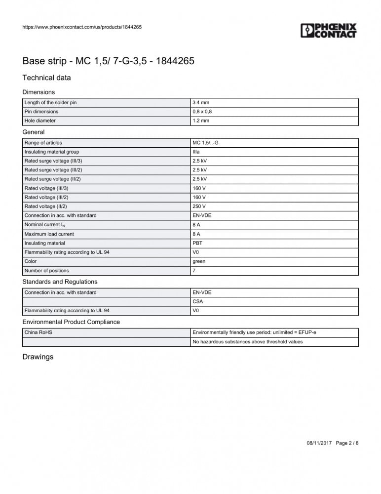 Phoenix Contact 1844265 technical document page 2