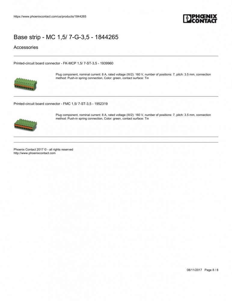 Phoenix Contact 1844265 technical document page 8