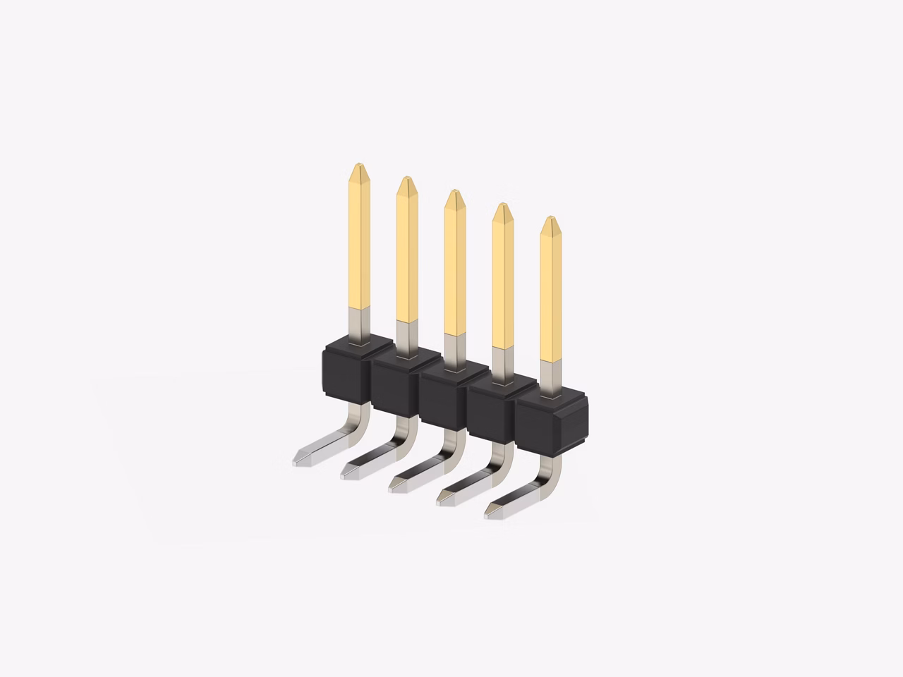 KK 254 Breakaway Header, Right-Angle Surface Mount Compatible, 5 Circuits, Tin (Sn) Plating, Mating Pin Length 8.23mm, Bag