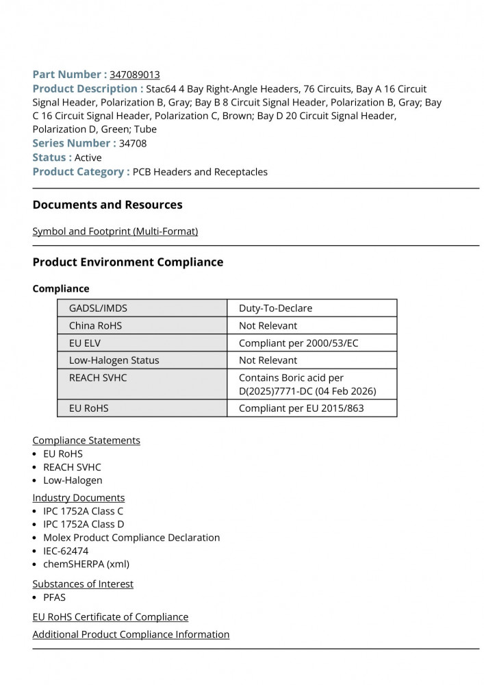 Product document page 1