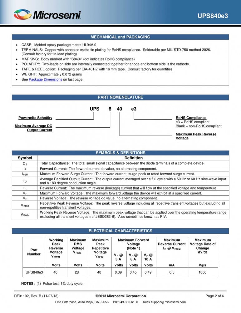 UPS840E3/TR13 datasheet page 2