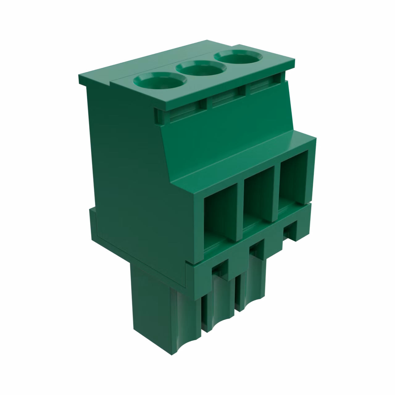 3.50mm Pitch Eurostyle Vertical Plug, Rear Wire Entry, Green Housing, Gold (Au) Plated, 3 Circuits for sale